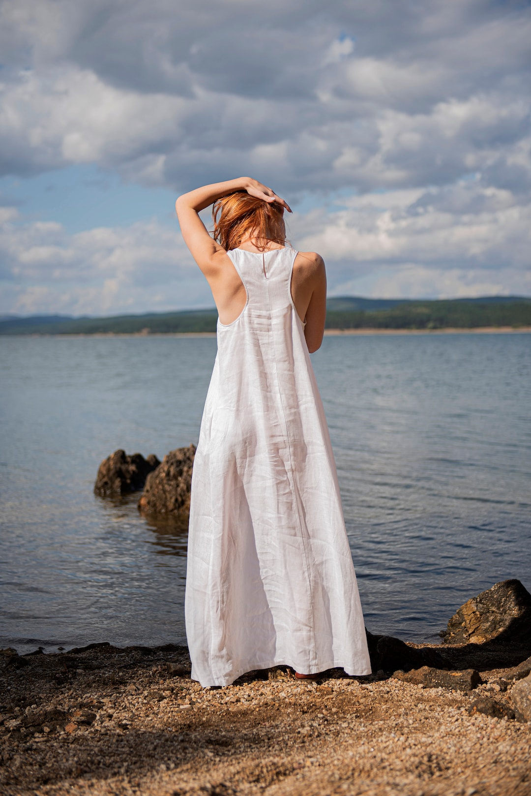White Linen Dress for Women Linen Summer Maxi Dress Linen - Etsy