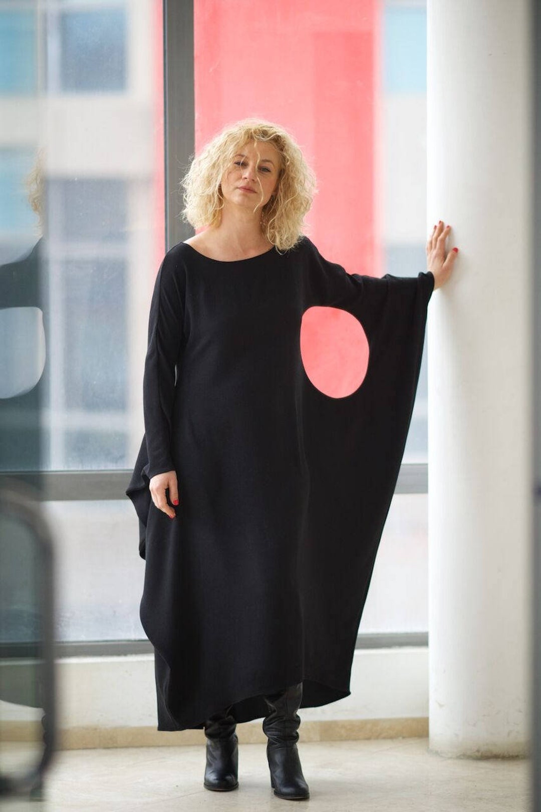 Black Maxi Dress, Bat Wing Dress, Avant Garde Clothing, Gothic Maxi ...