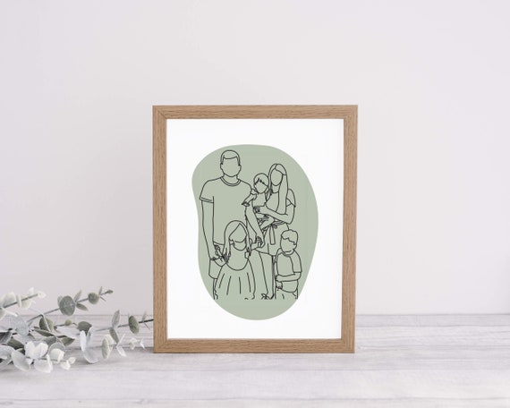 Custom Line Portrait Digital Download Personalized - Etsy
