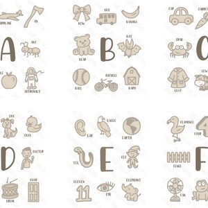 INSTANT DOWNLOAD Nursery Alphabet Letters and Pictures the Entire ...