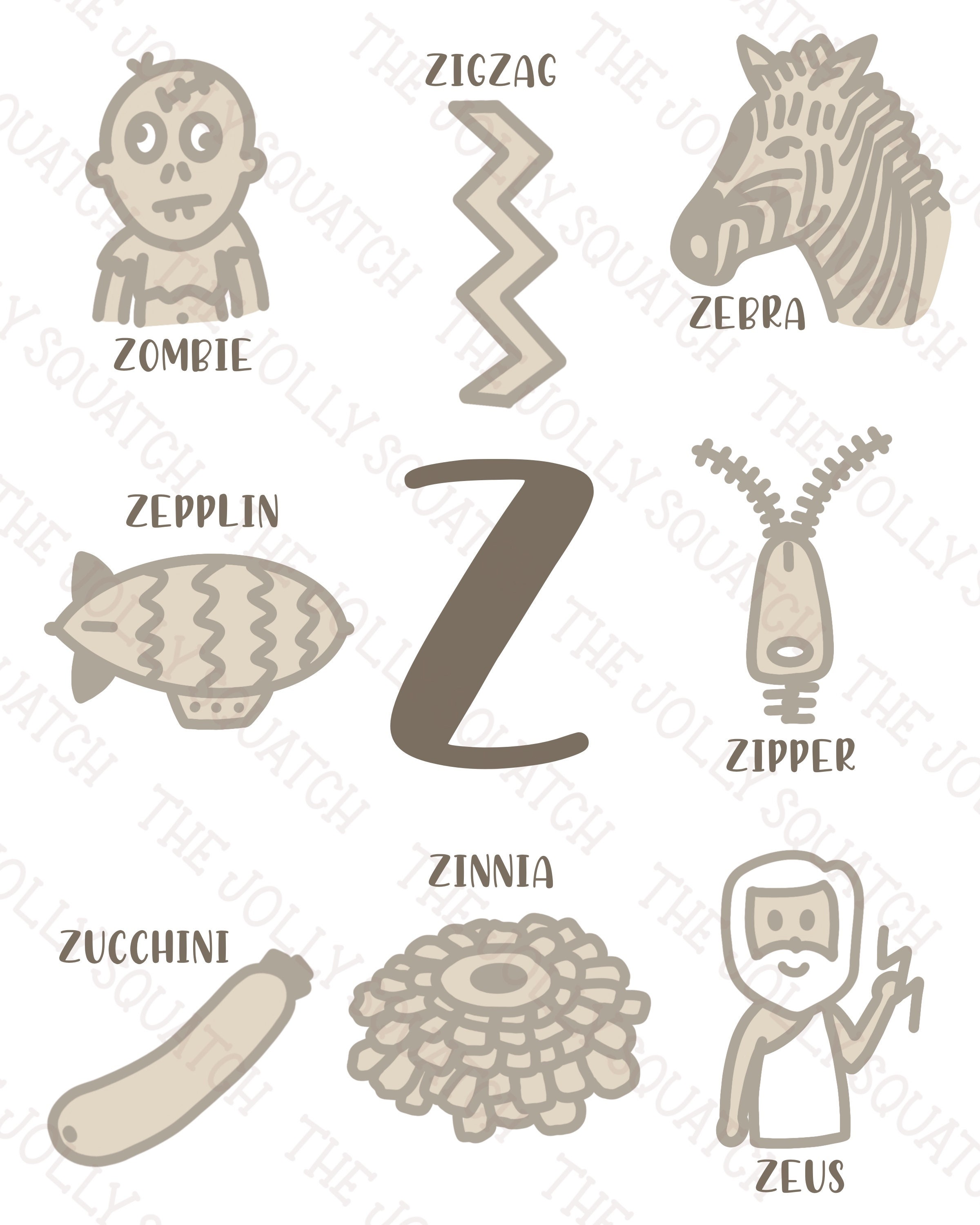 INSTANT DOWNLOAD Nursery Alphabet Letters and Pictures the Entire ...