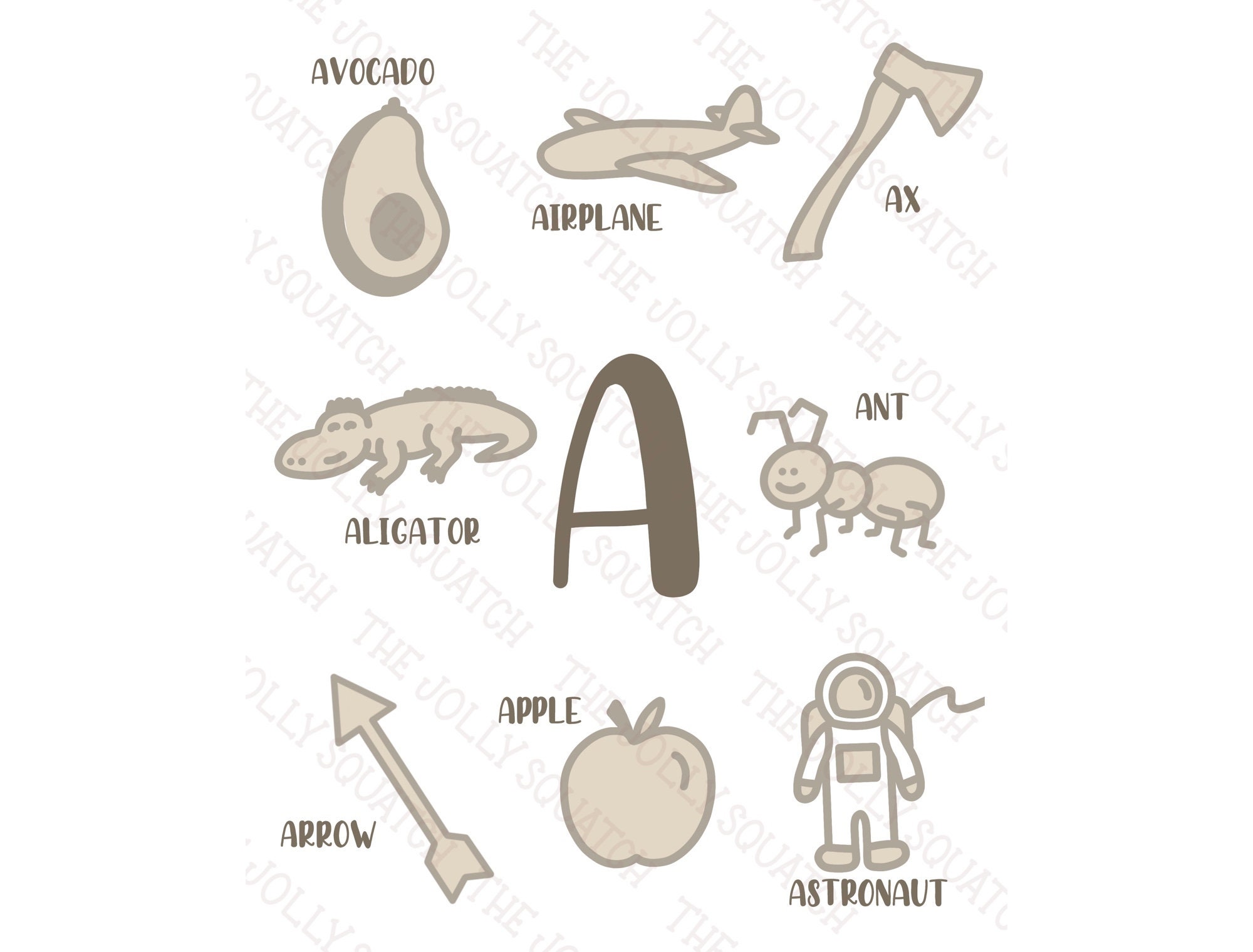 INSTANT DOWNLOAD Nursery Alphabet Letters and Pictures the Entire ...