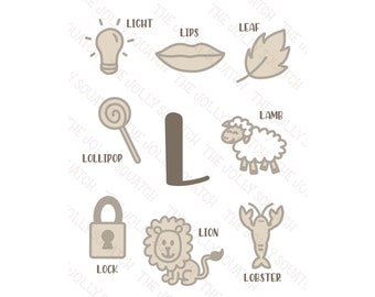 INSTANT DOWNLOAD Nursery Alphabet Letters and Pictures the | Etsy