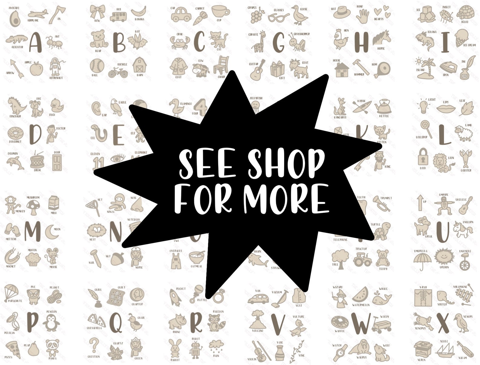 INSTANT DOWNLOAD Nursery Alphabet Letters and Pictures the Letter R - Etsy