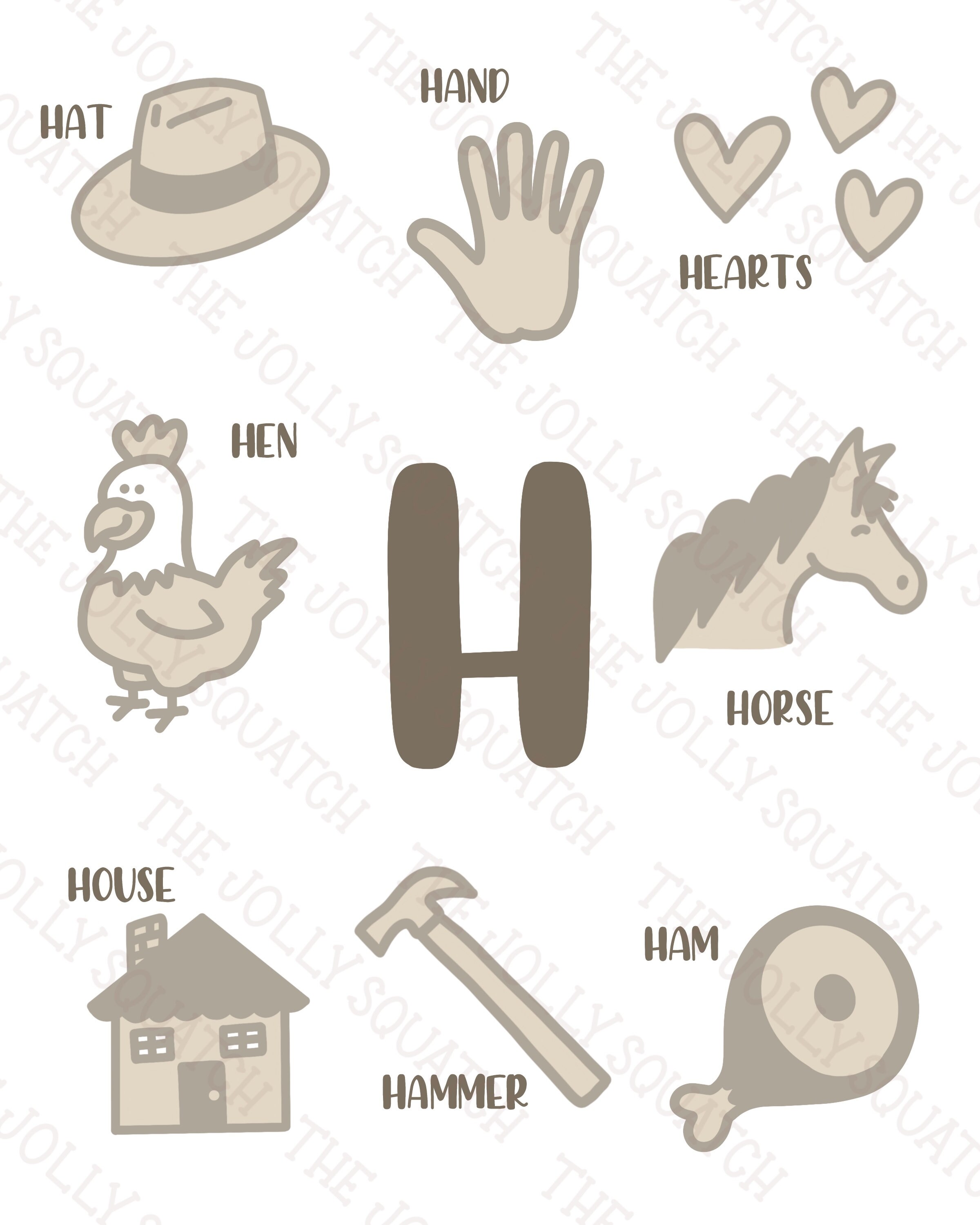 INSTANT DOWNLOAD Nursery Alphabet Letters and Pictures the Entire ...