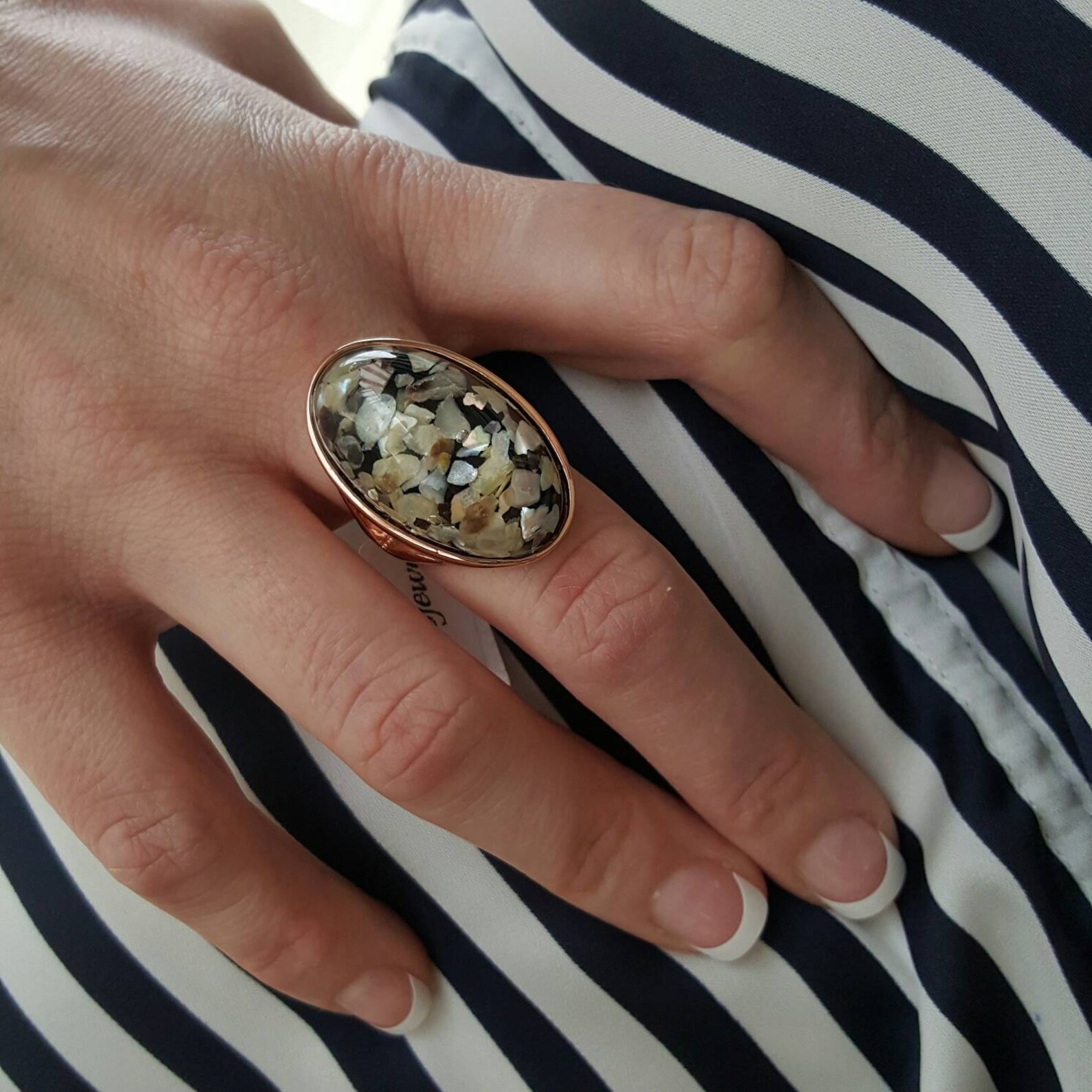 Shell Ring Boho Jewelry Seashell Ring Oyster Shell Jewelry | Etsy