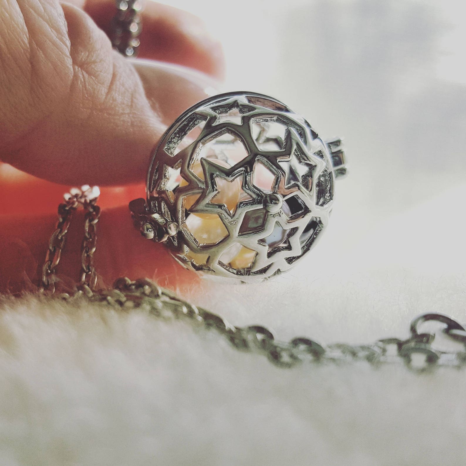 Mickey Mouse Inspired Pearl Cage Necklace, When You Wish Upon a Star ...