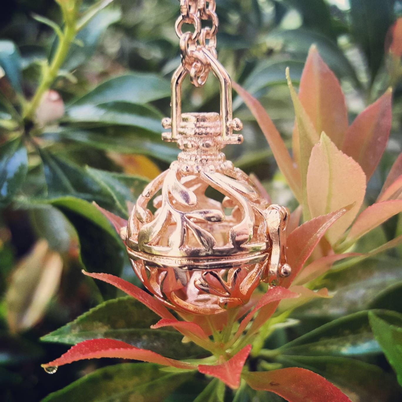 Pearl Cage Necklace Gift for Her Loose Pearls Open an | Etsy