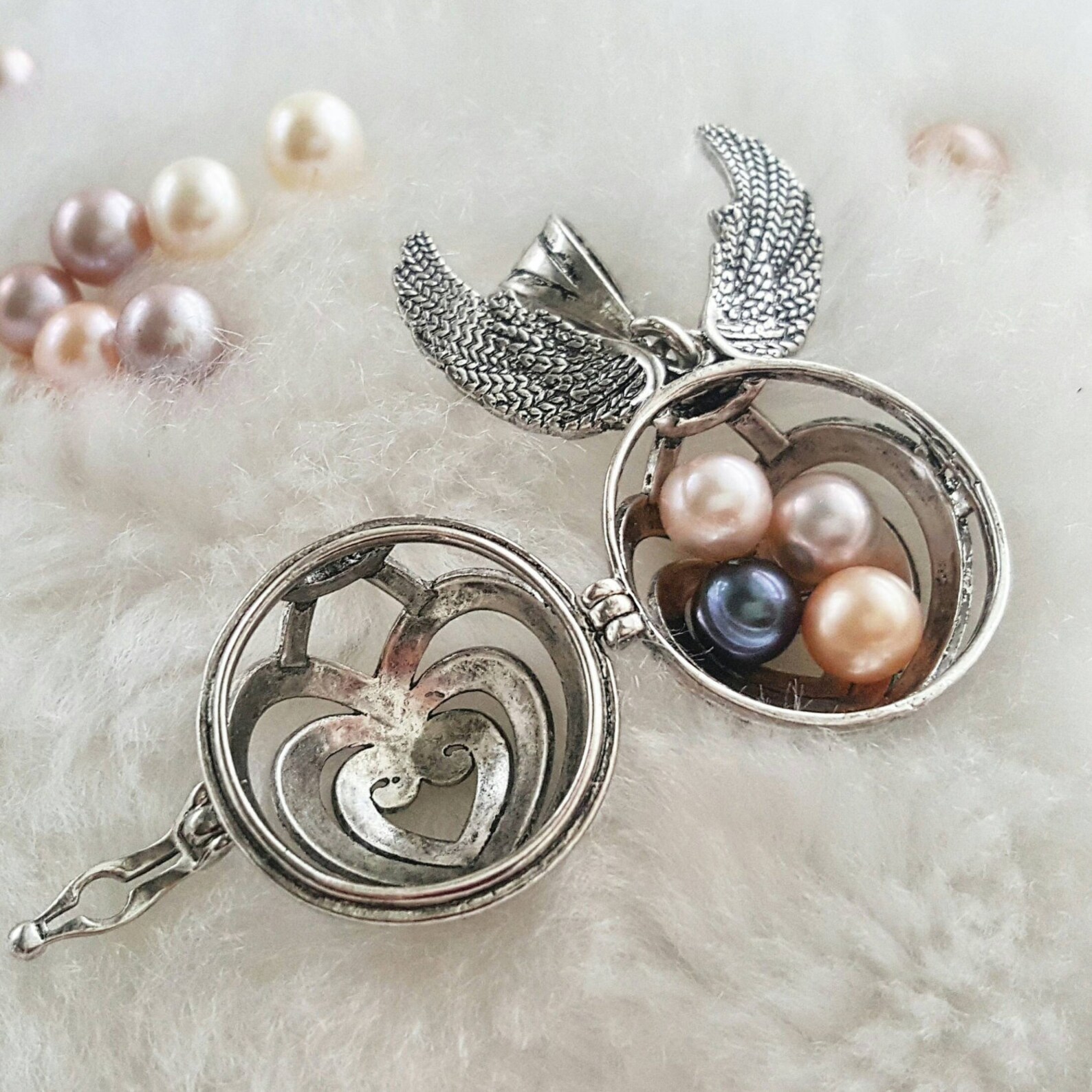 Harry Potter Inspired Snitch Antique Silver Pearl Cage, Open an Oyster ...
