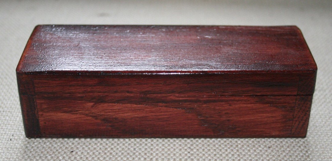 SALE!! Small Box With Barrel Hinges, Red Felt Lined. Made From ...