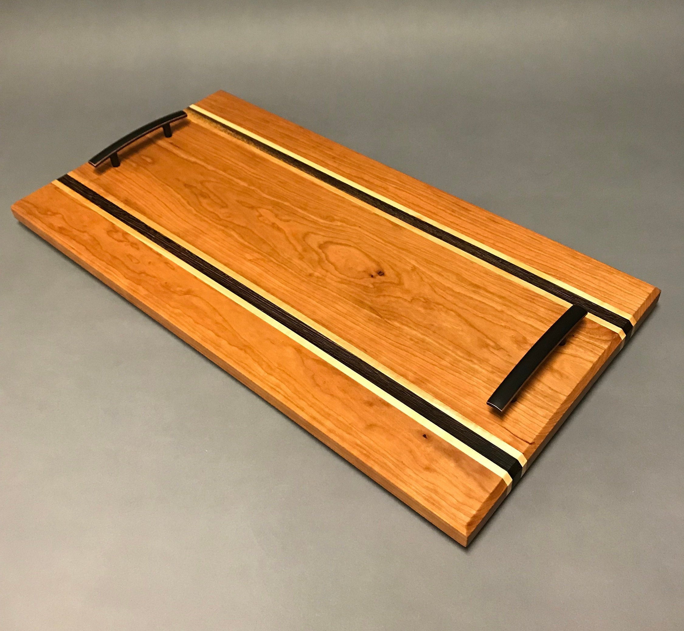 Large Cherry Wood Serving Tray - Etsy.de