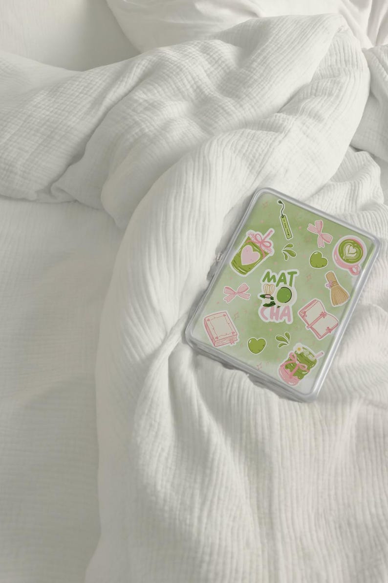 Printable Kindle Insert - Matcha Bookish Design, Clear Case Insert ...