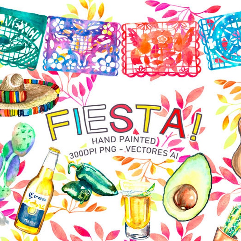 Fiesta Clip Art - Etsy