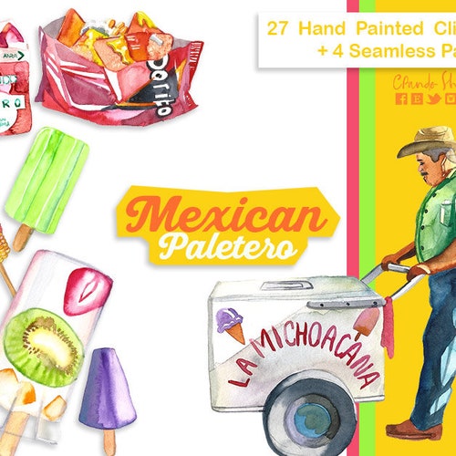 Mexican Paletero Mexican Food Clip Art Mexican Ice Cream - Etsy