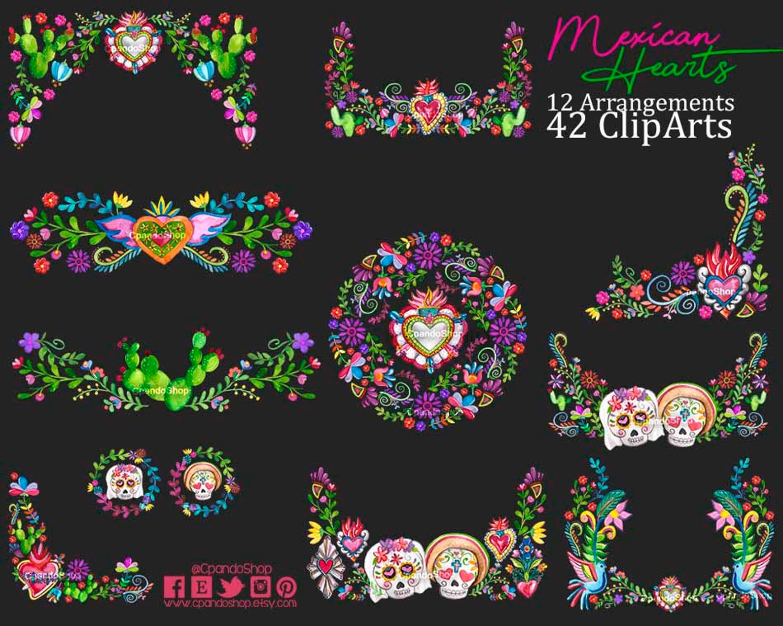 Mexican Hearts, Mexican Valentine, Mexican Fiesta, Mexican Wedding ...