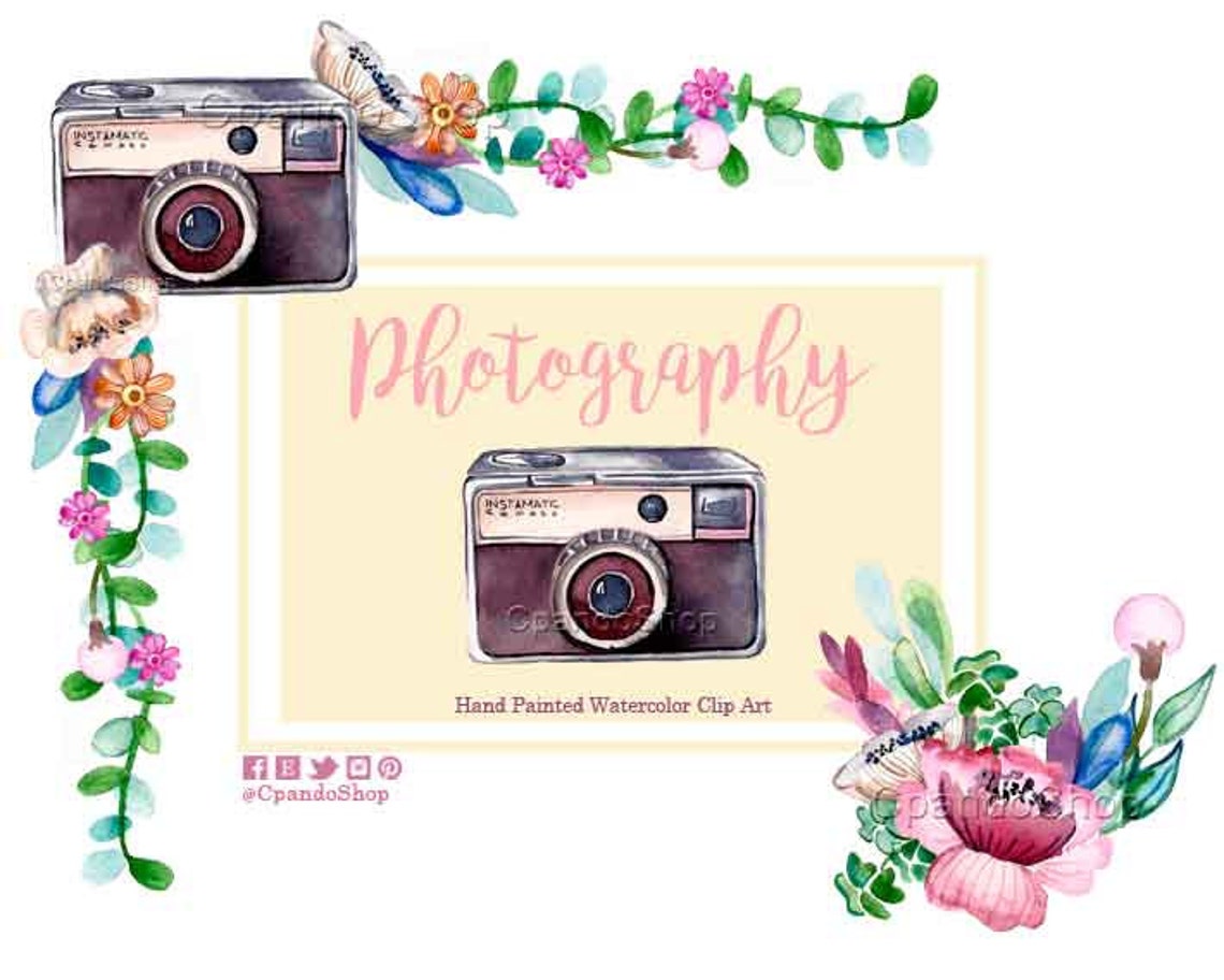 Cute Camera Clip Art camera CLIP Art Retro Digital - Etsy