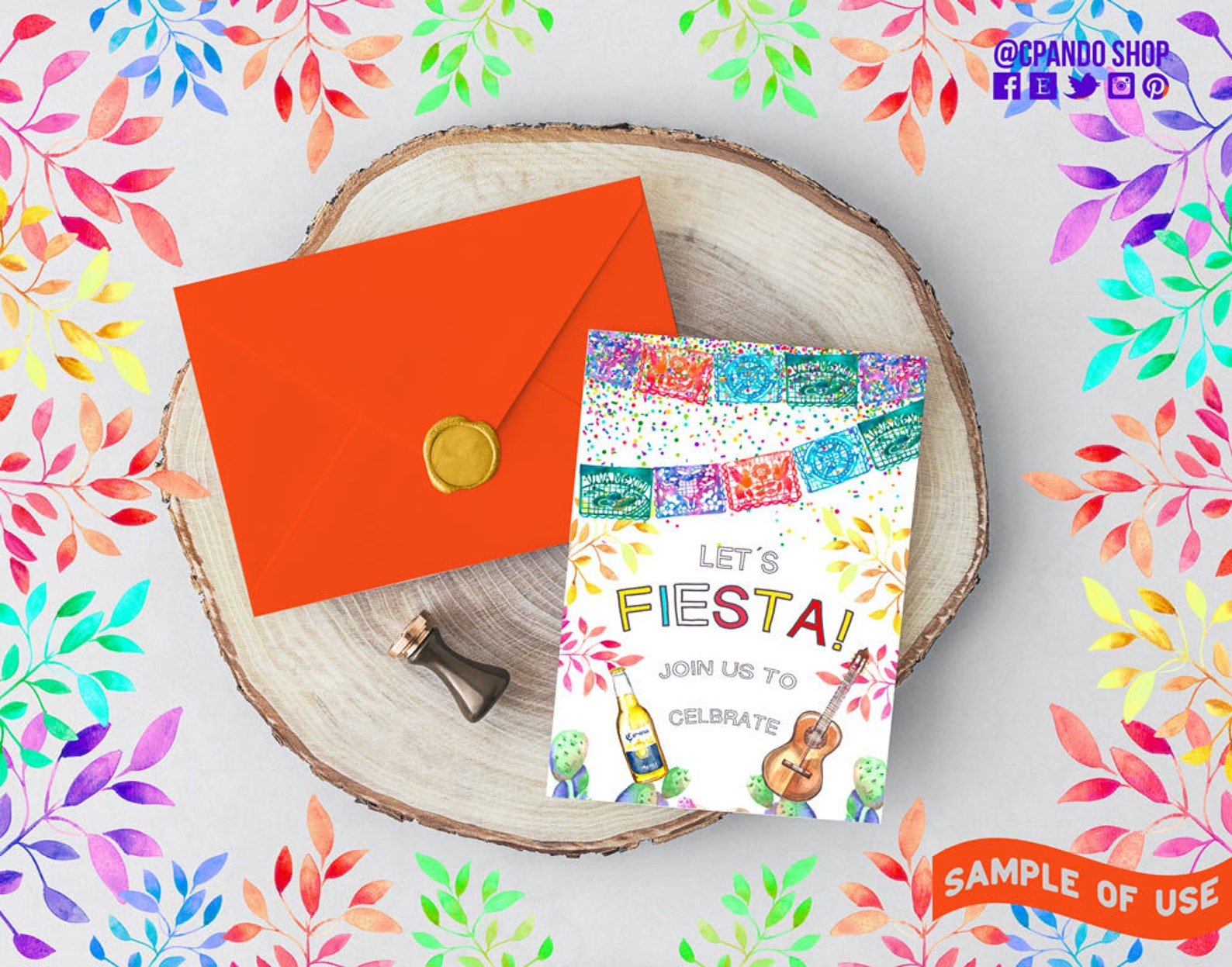 Fiesta Cute Digital Clipart, Spanish Mexican Clipart, Mexican Graphics ...