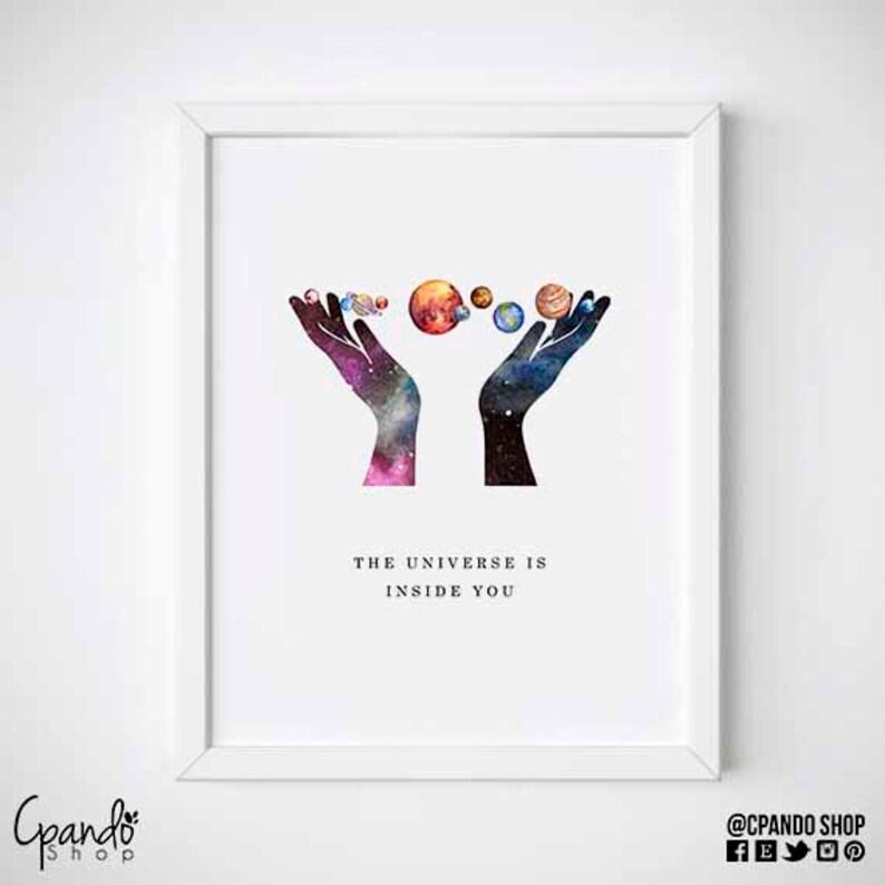 The Universe is Inside You. Wall Art Poster, Galaxi, Constellation ...