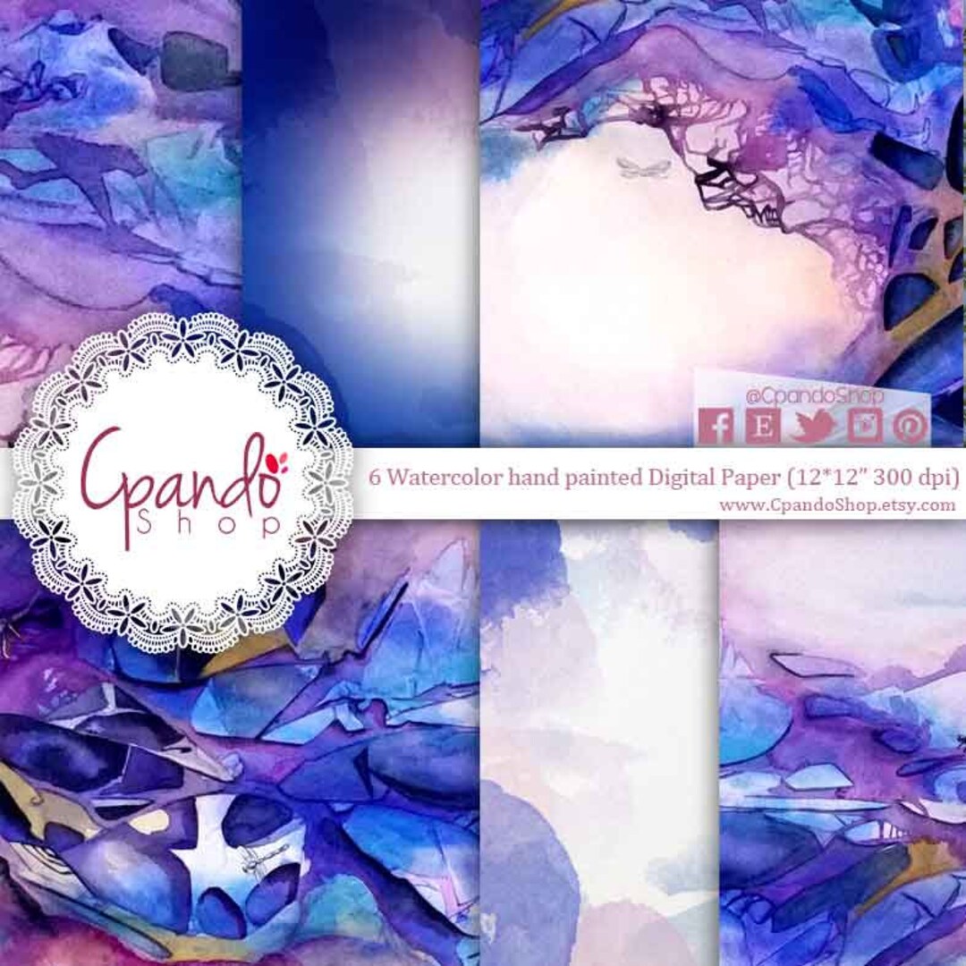 Watercolor Digital Paper, Watercolor Background, Watercolor Wallpaper ...