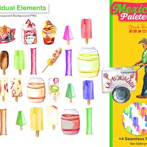 Mexican Paletero, Mexican Food Clip Art, Mexican Ice Cream Man, for ...