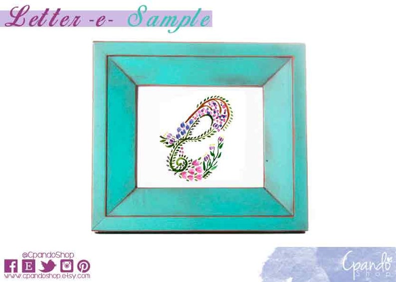 Lettering letter e initial e typography e calligraphy e | Etsy