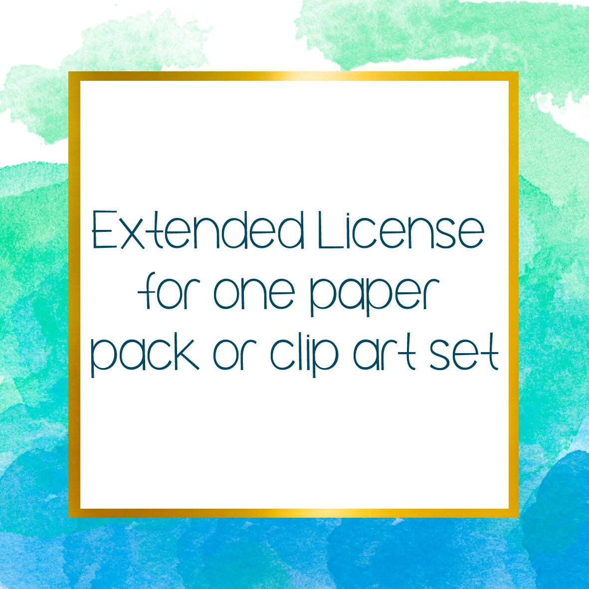 Extended License for comercial use of Digital paper or a Clip art pack ...