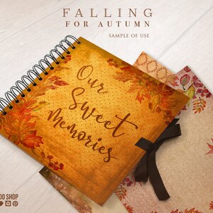 Falling for Autumn Digital Paper, 300 Dpi 12x12 in Jpg Files. Autumn ...