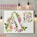Floral Alphabet Clipart, Letters Clipart Watercolor Flowers Alphabet ...