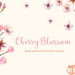 Cherry Blossom Clip Art Pink Cherry Blossoms Clipart Flowers Digital ...