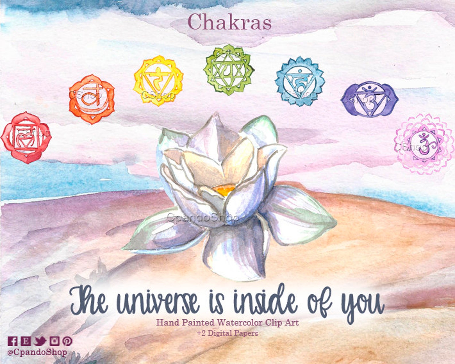 Chakra Art Wall Decor Printable Chakra Art Wall Art Printable Art Clip ...