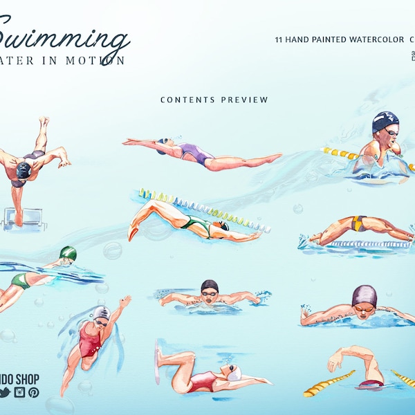 Swimming Art - Etsy