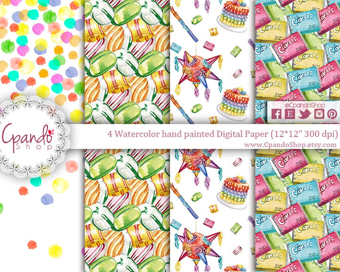 Mexican Fiesta Watercolor Clip Art for Mexican Invitation Mexican ...
