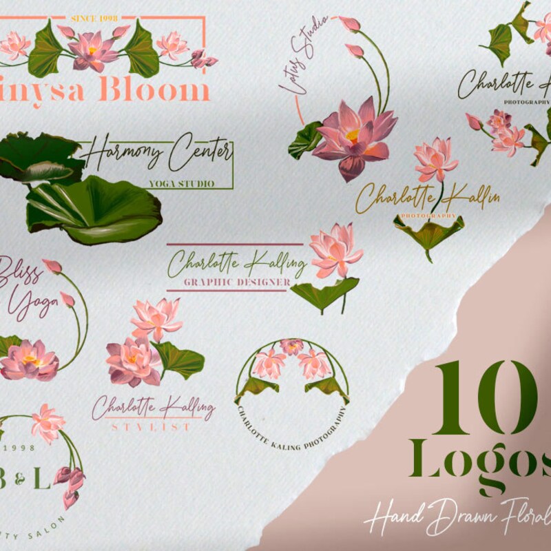 Lotus Business Card Template - Etsy