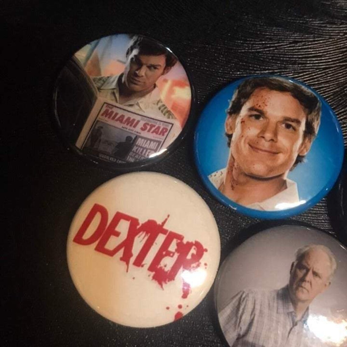 5 Pack Dexter Badge Button Set | Etsy