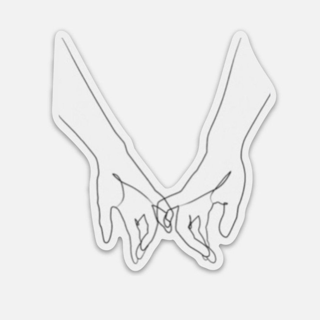 Holding Hands Decal Continuous Line Drawing Decal Minimalist Decal - Etsy