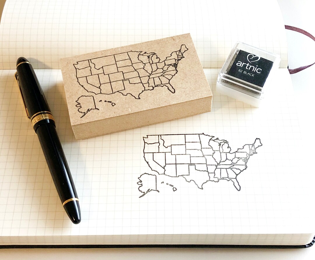 USA Stamp, States Stamp, Travel Stamp, World Map, Planner Stamp, Bullet ...