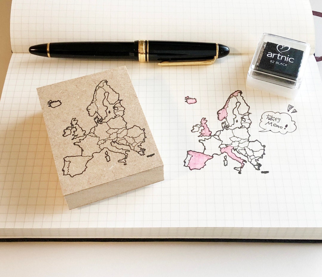 Europe Map Stamp, EU Stamp, Travel Stamp, World Map, Planner Stamp ...