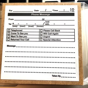 Phone Message Note Stamp Missed Call Note Office Stamp | Etsy