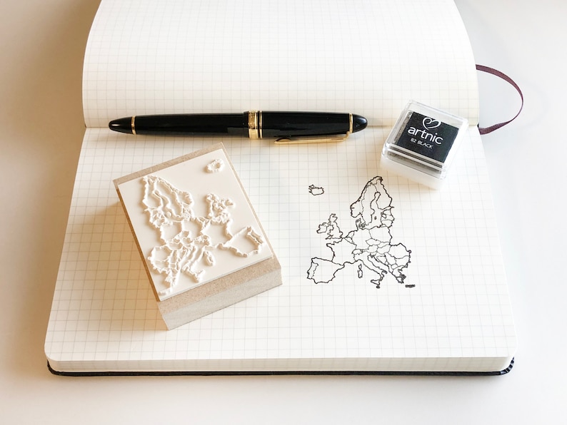 Europe map stamp EU stamp Travel stamp World map Planner | Etsy