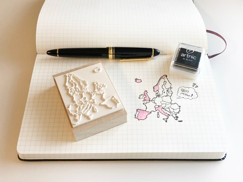 Europe map stamp EU stamp Travel stamp World map Planner | Etsy