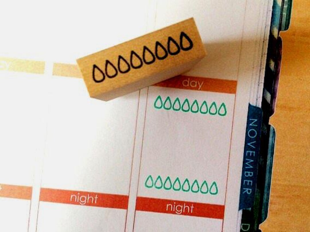 Hydrate Stamp, Planner Stamps, Water Tracker, Water Intake, Hobonichi ...