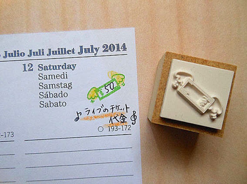 Planner Stamps Expenses Stamp Money Motif Hobonichi Erin | Etsy