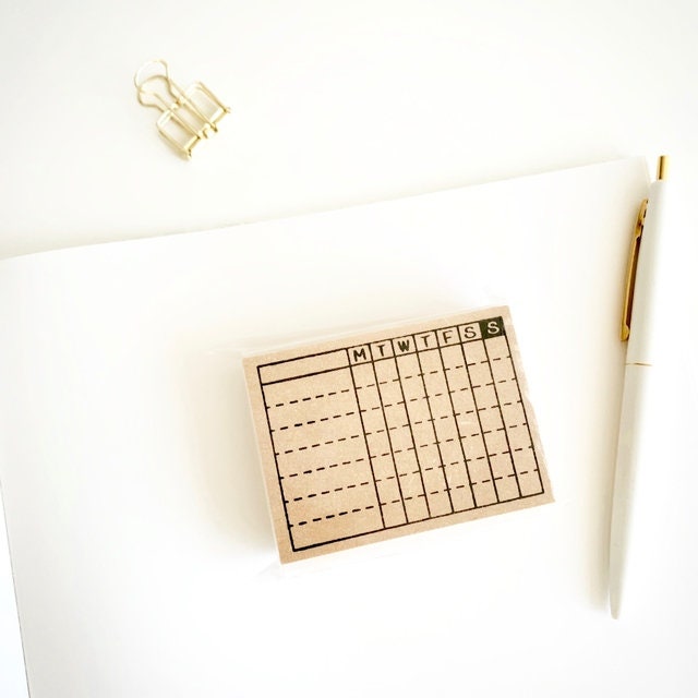 Habit Tracker Habit Stamp Planner Stamps Weekly Stamps | Etsy