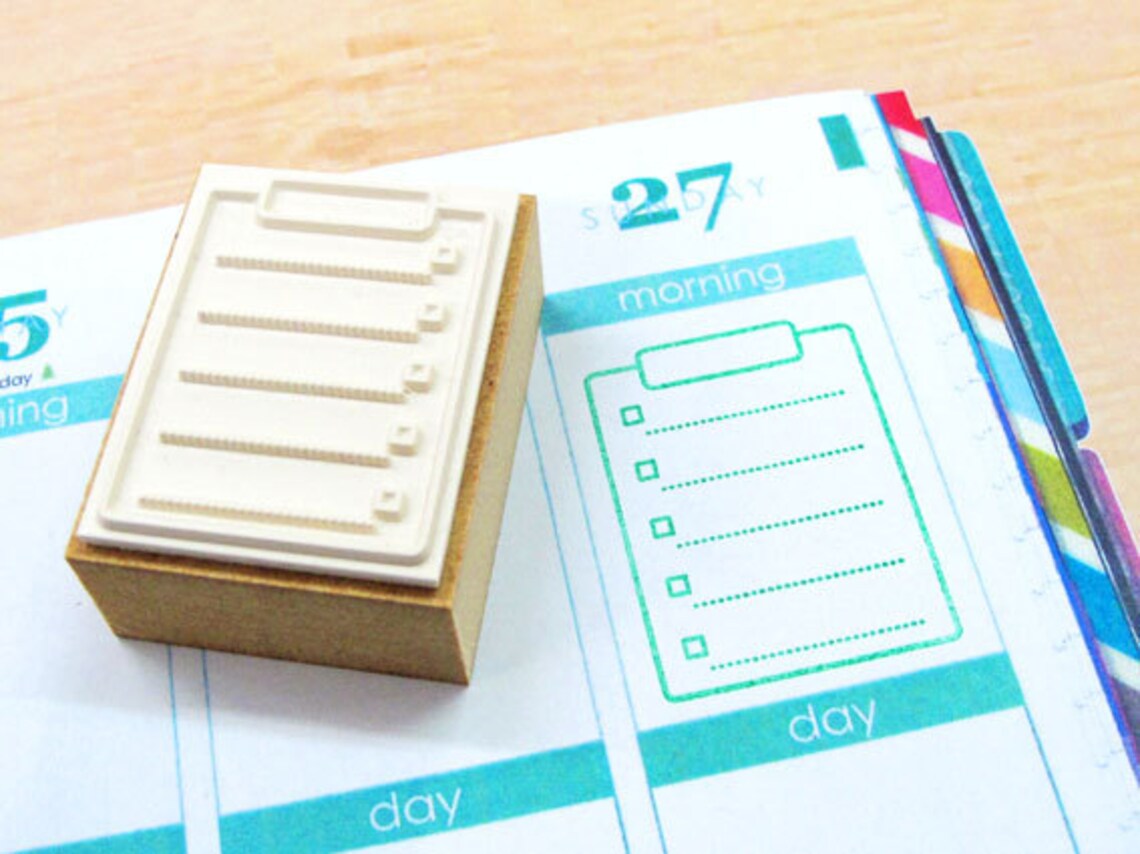 Planner stamp to do list to do stamp check list stamp list | Etsy