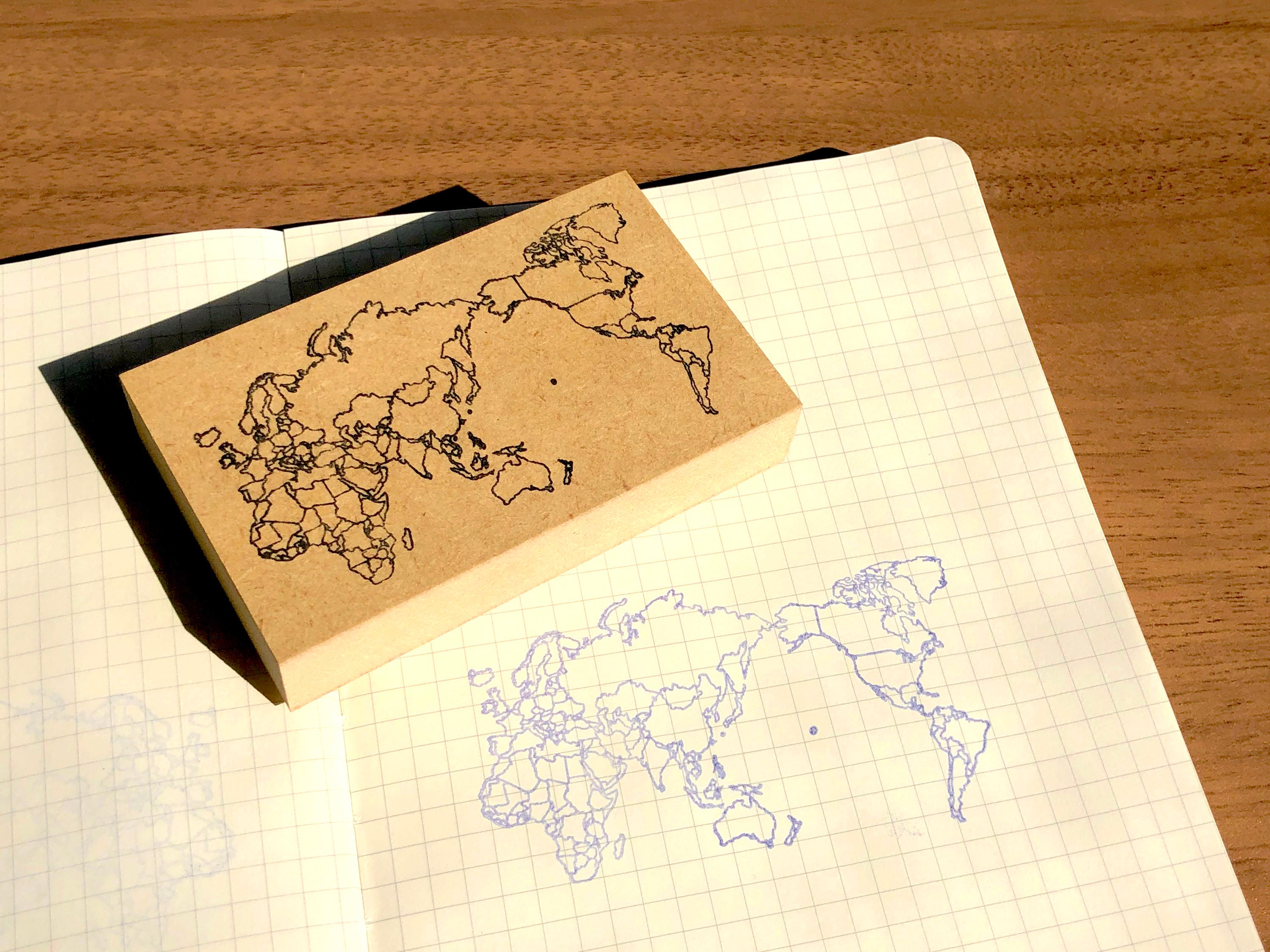 World Map Rubber Stamp, Travel Planner, Japanese Stationery - Etsy UK