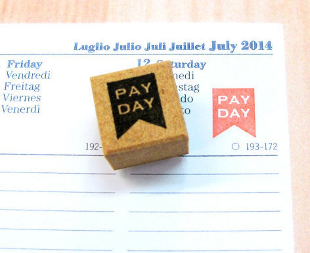 Planner Stamps, PAYDAY Stamp, Payday Motif, Hobonichi, Erin Condren ...