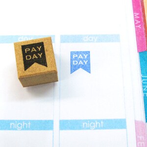 Planner Stamps, PAYDAY Stamp, Payday Motif, Hobonichi, Erin Condren ...