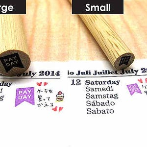 Planner Stamps, PAY DAY Stamp, Bonus, Schedule Stamp, Hobonichi Stamp ...