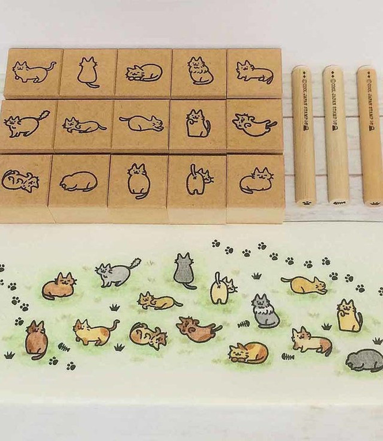 Cat Stamp Planner Stamps Bullet Journal Stamp Kitty Post - Etsy