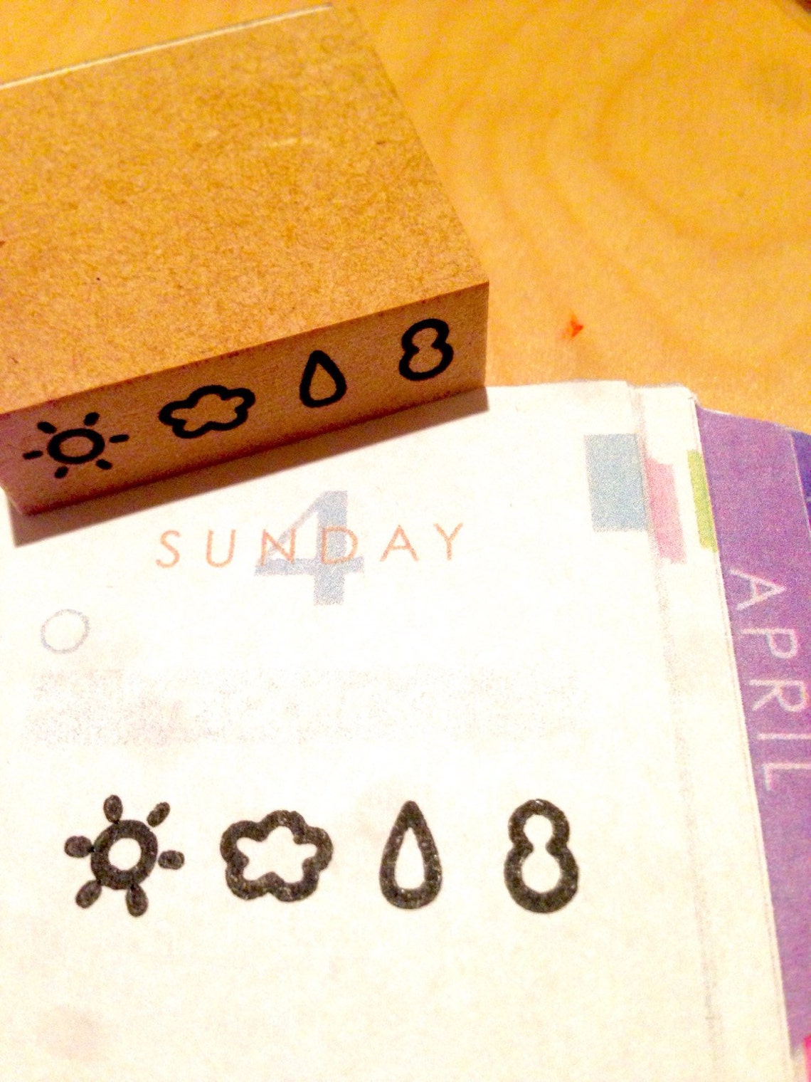 Japanese Rubber Stamp for Filofaxpostcardtiny - Etsy
